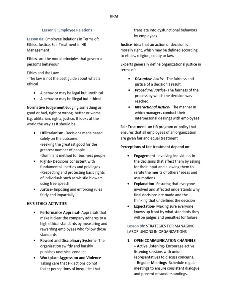 HRM-Lesson-8-10.-Reviewer | PDF | Turnover (Employment) | Justice