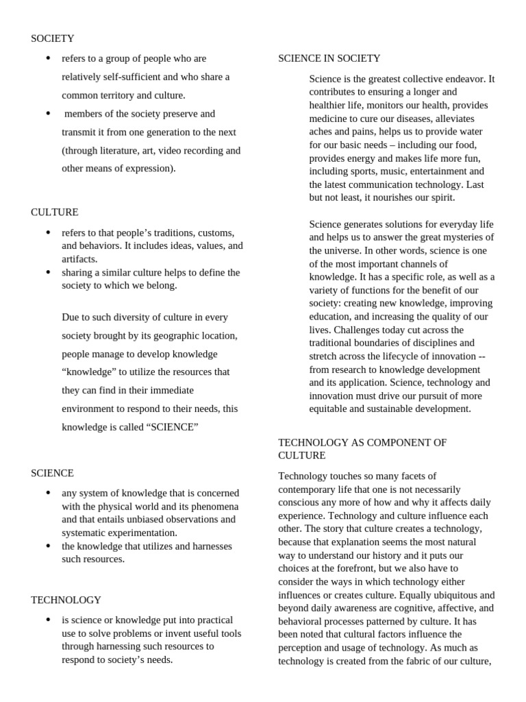 Social Dimension of Science and Technology | PDF | Science | Knowledge