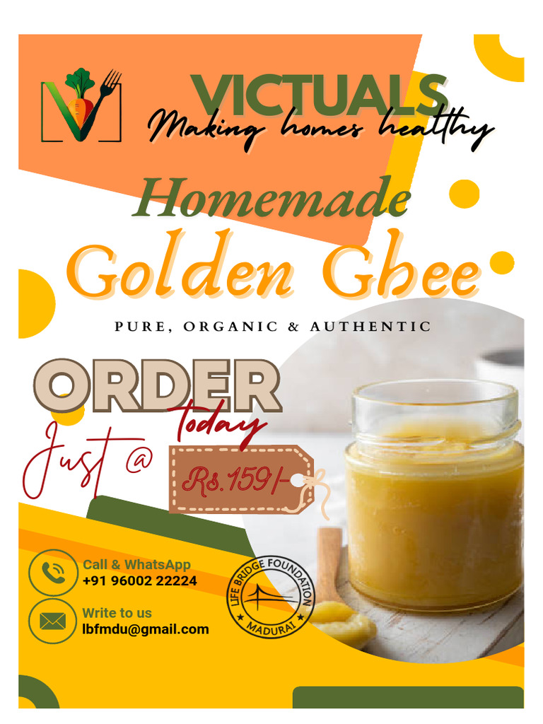 Pure Organic Golden Ghee | PDF