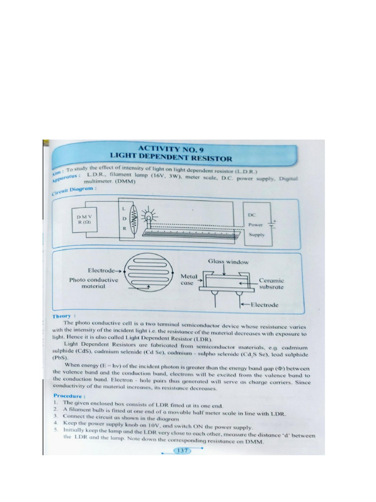 12th Physics Practical..ACTIVITY 2 LDR | PDF