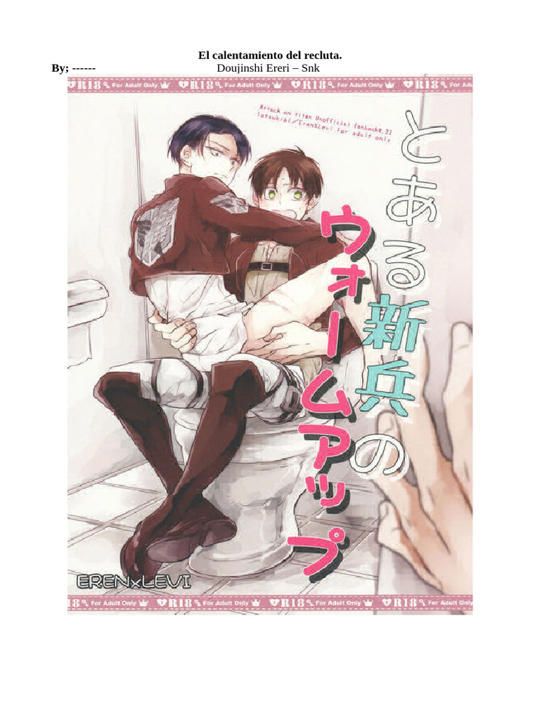 El Calentamiento Del Recluta. Doujinshi Ereri - SNK | PDF