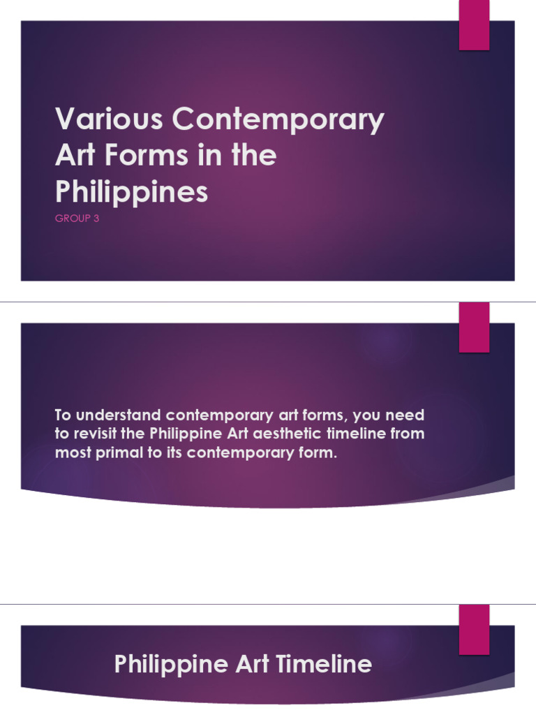 Various Contemporary Art Forms in The Philippines (G-3) | PDF | The Arts