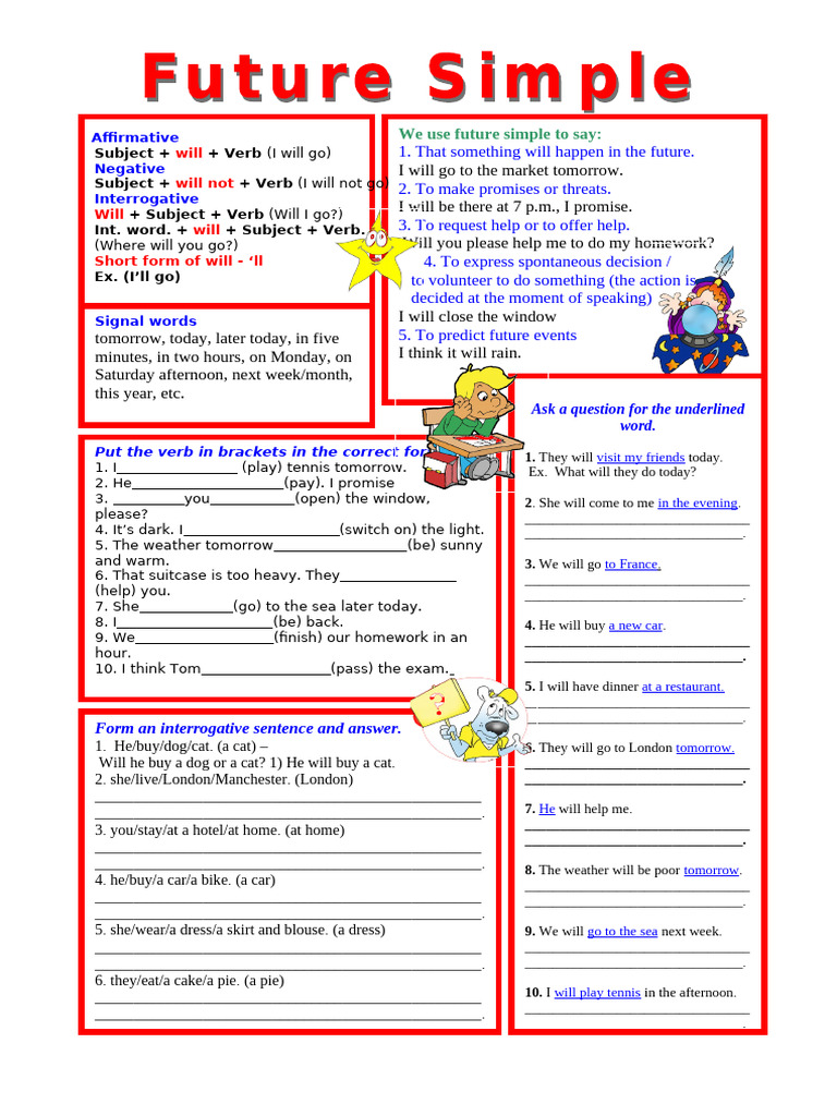 Future Simple Grammar Drills Grammar Guides 95116 | PDF | Syntax | Grammar