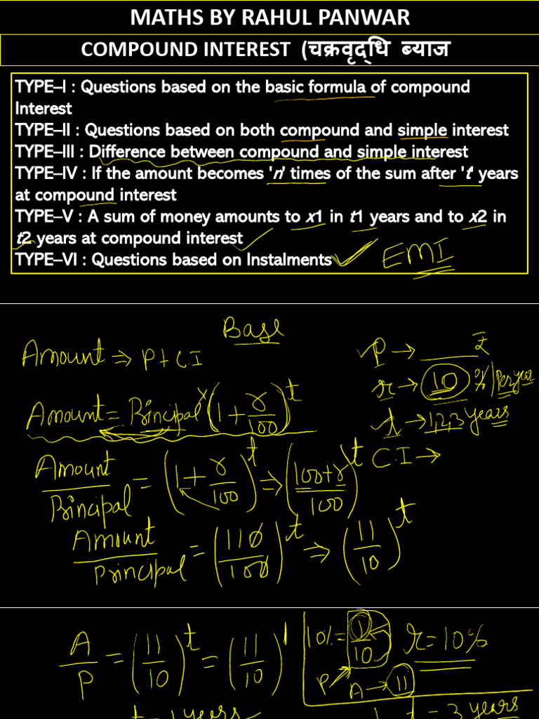 Compound Interest Class Notes | PDF