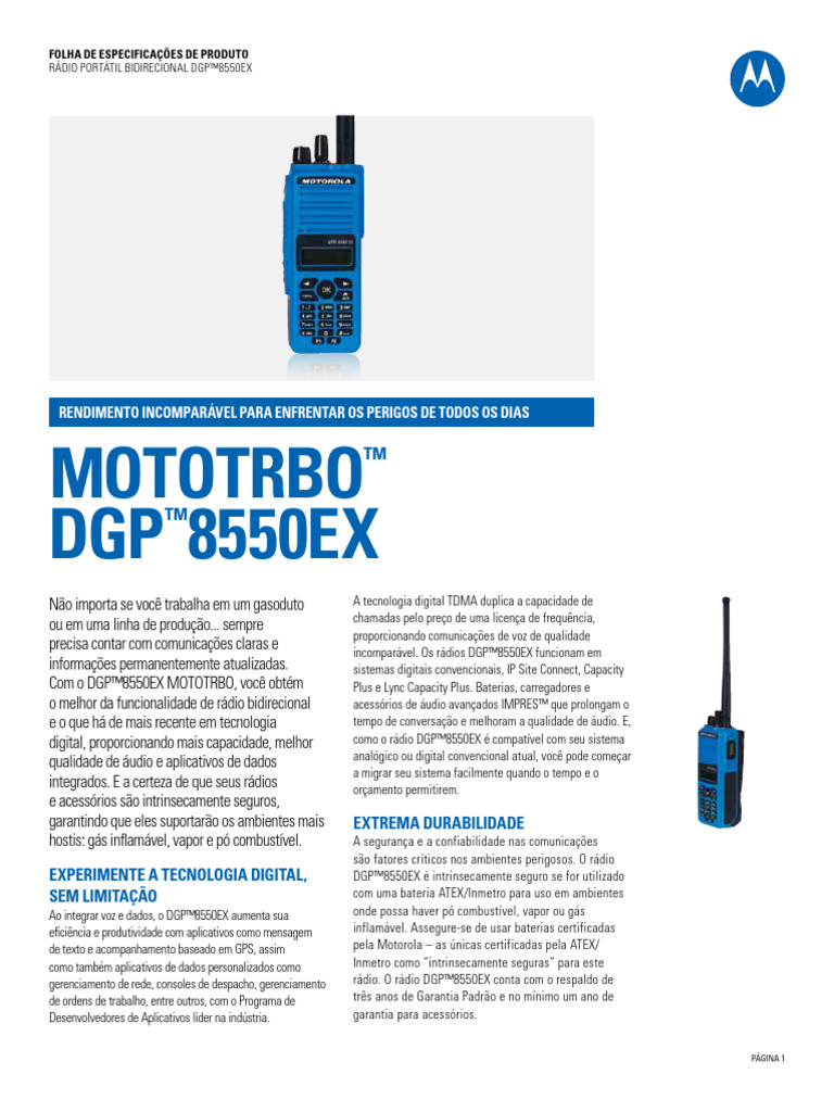 Catalogo Especificacoes Dgp8550ex Especificacoes | PDF | Rádio ...