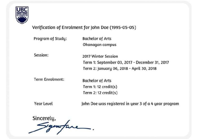 Google Proof Of Enrollment _ Google Proof Of Enrollment Template – LIHS