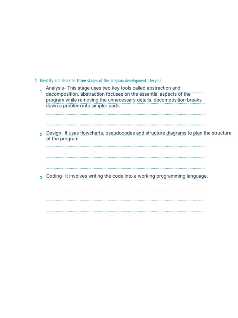 CS WS Chapter 7 - Algorithm Design and Problem Solving | PDF | Computer Program | Programming