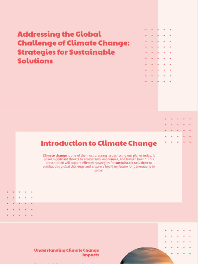 Slidesgo Addressing The Global Challenge of Climate Change Strategies ...