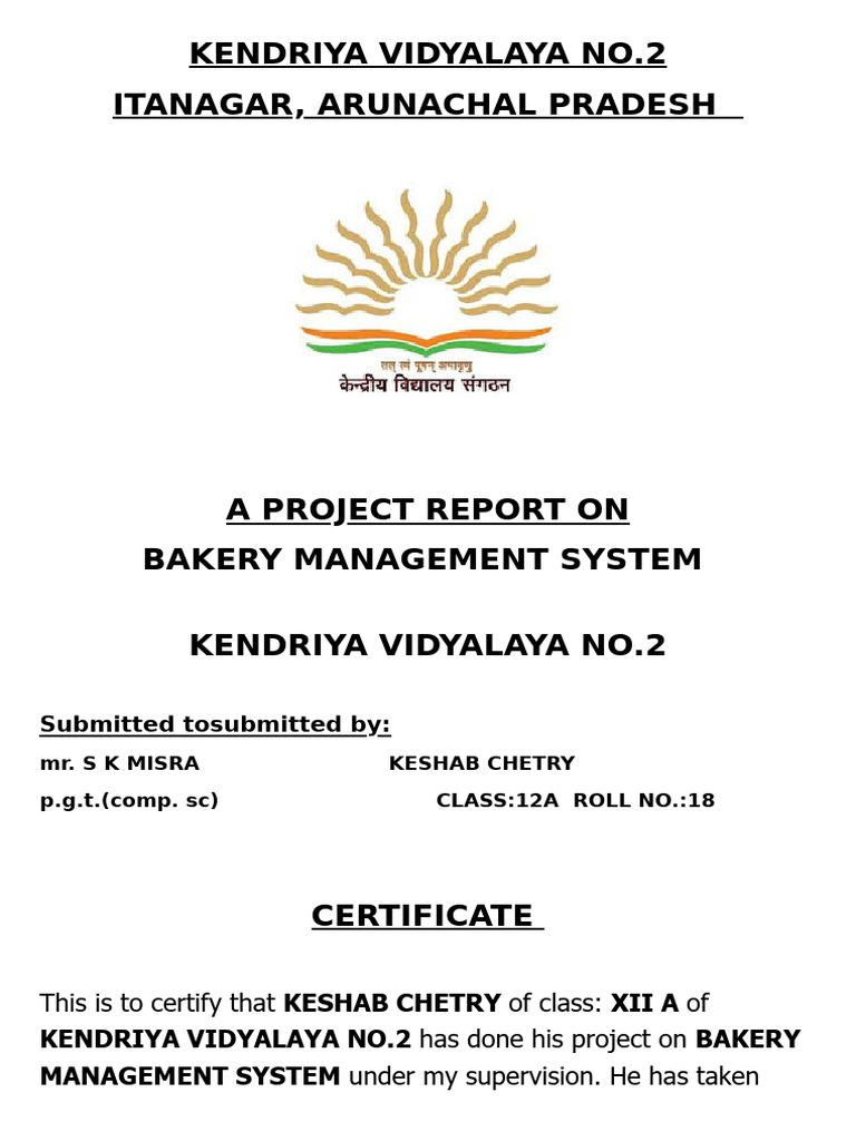 CS Project Report Template Tacha | PDF