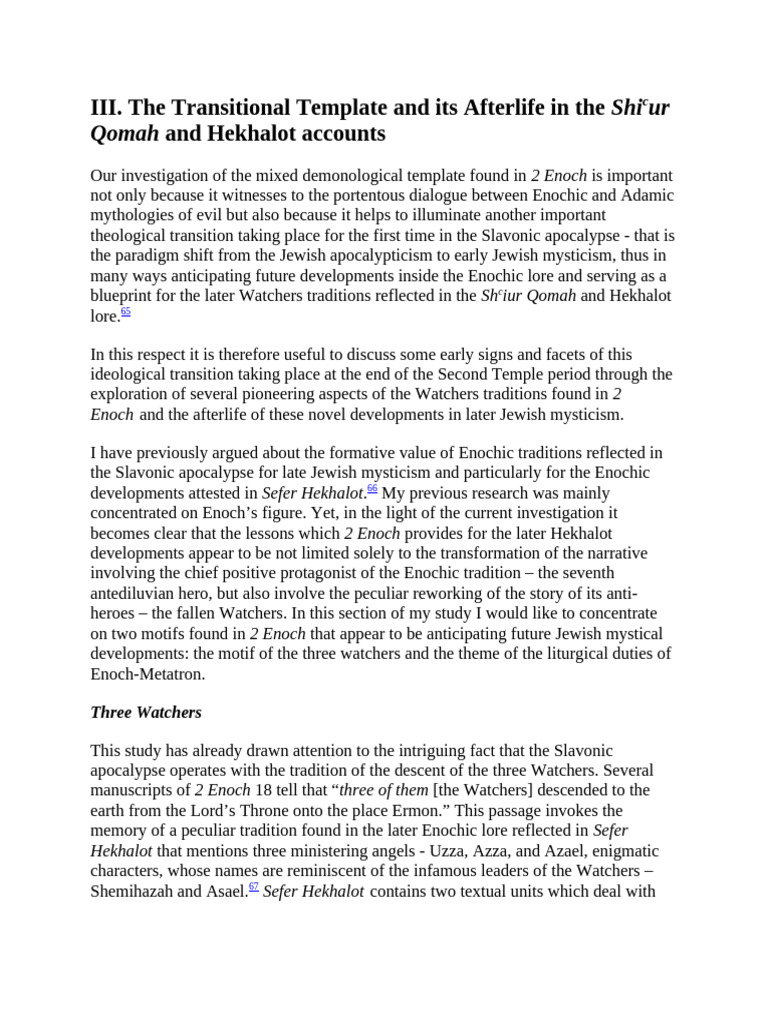 The Watchers of Satanail 4 | PDF | Watcher (Angel) | Book Of Enoch