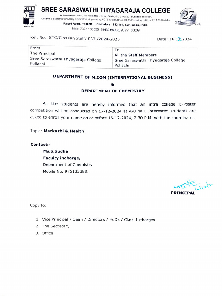 Intra College E Poster Competition 2024 Pdf