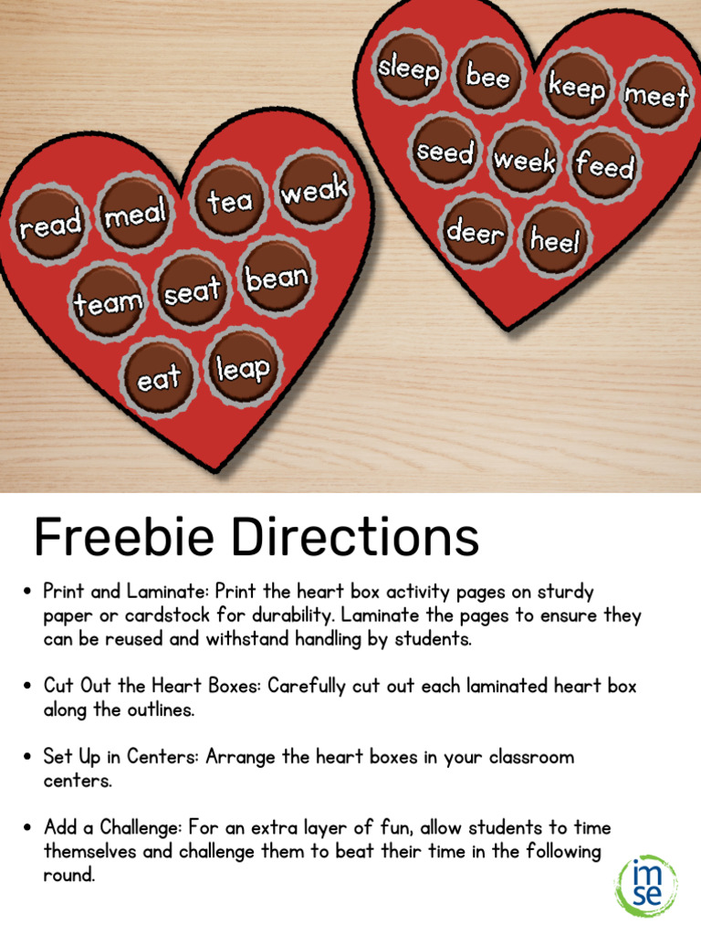 Valentine's Day Chocolate Rapid Word Charts | PDF
