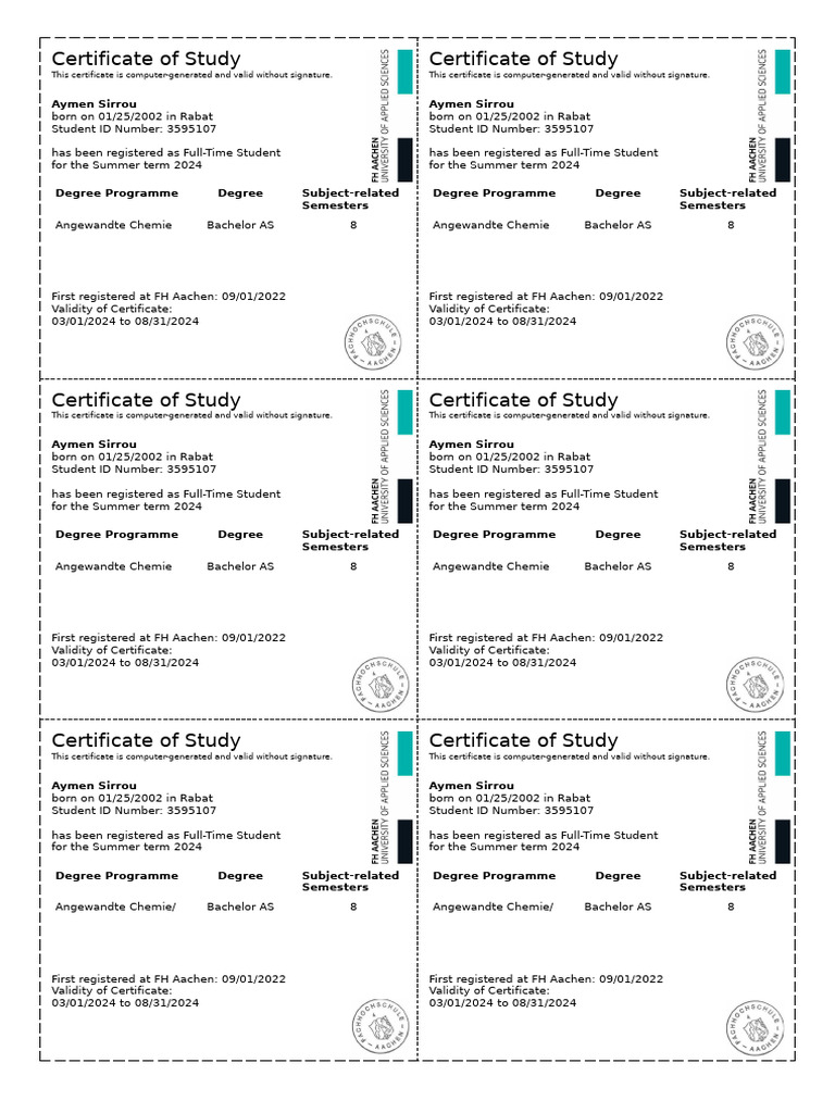 Certificate of Study in English | PDF | Career And Technical Education | Educational Stages