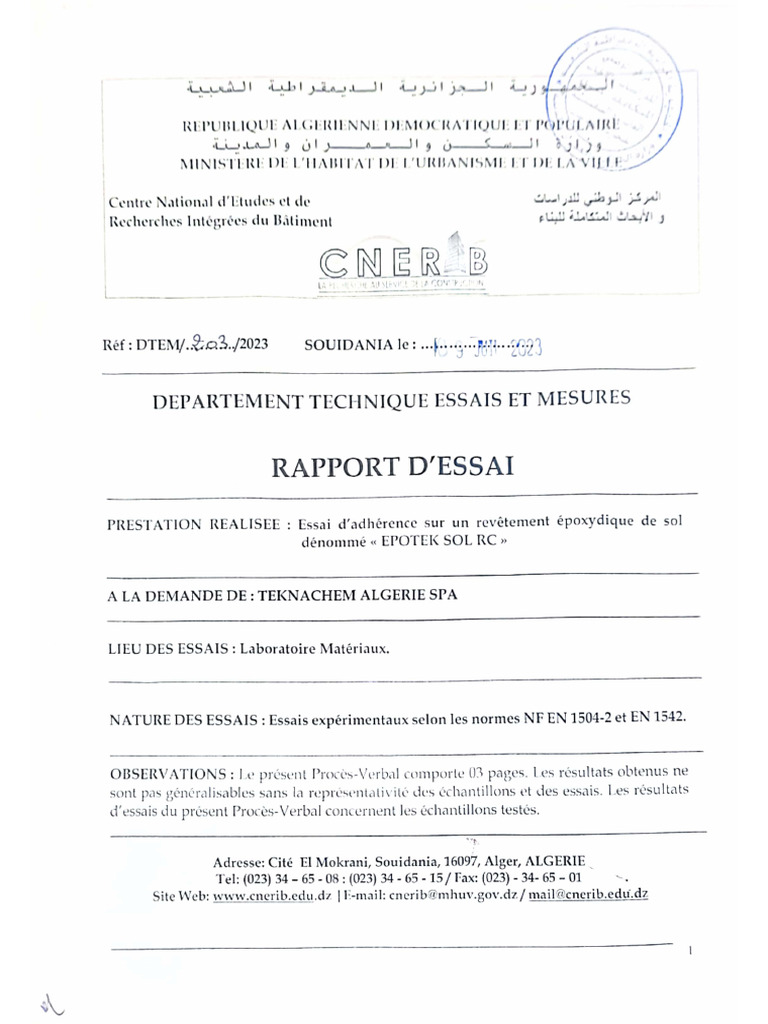 Cnerib Epotek Sol RC | PDF