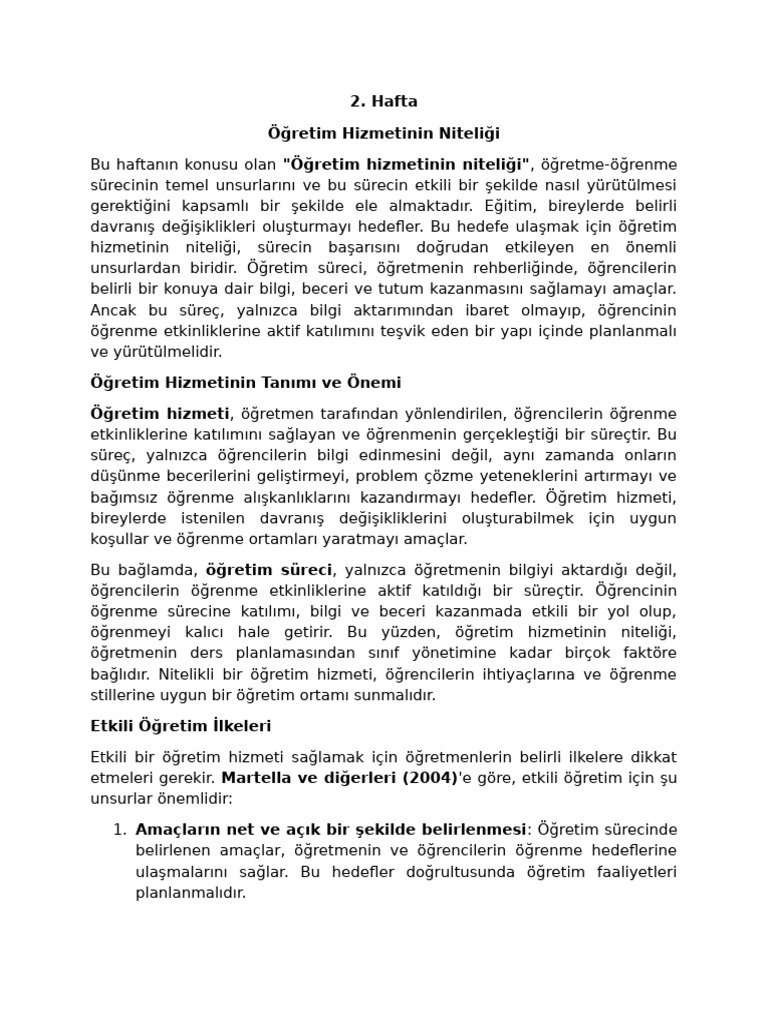 2. Hafta Ders Notları | PDF