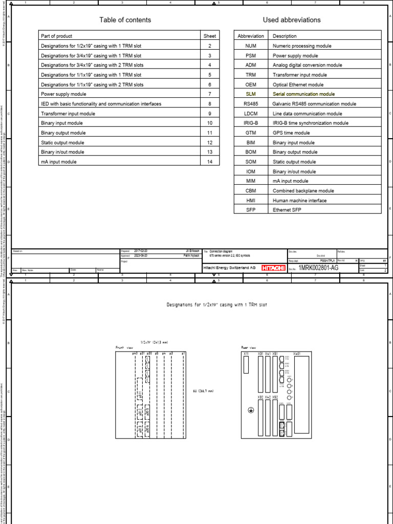 Mounting_REC670-1MRK0028 | PDF | Electrical Engineering | Computer ...