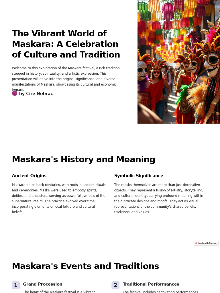 The Vibrant World of Maskara A Celebration of Culture and Tradition ...