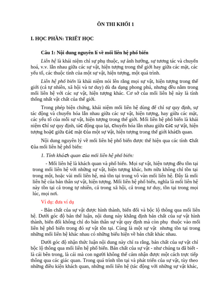 Ôn Thi Khối 1 K22-2 | PDF