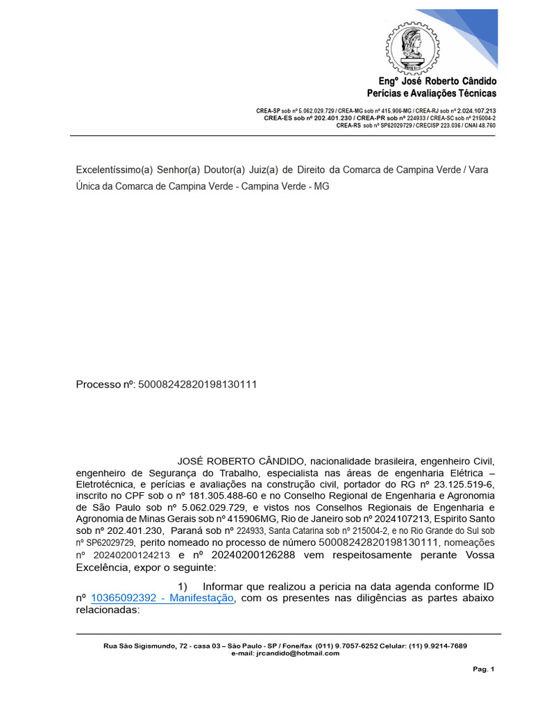 Manifestacao Solicitacao de Documentos Assinado | PDF | Engenharia