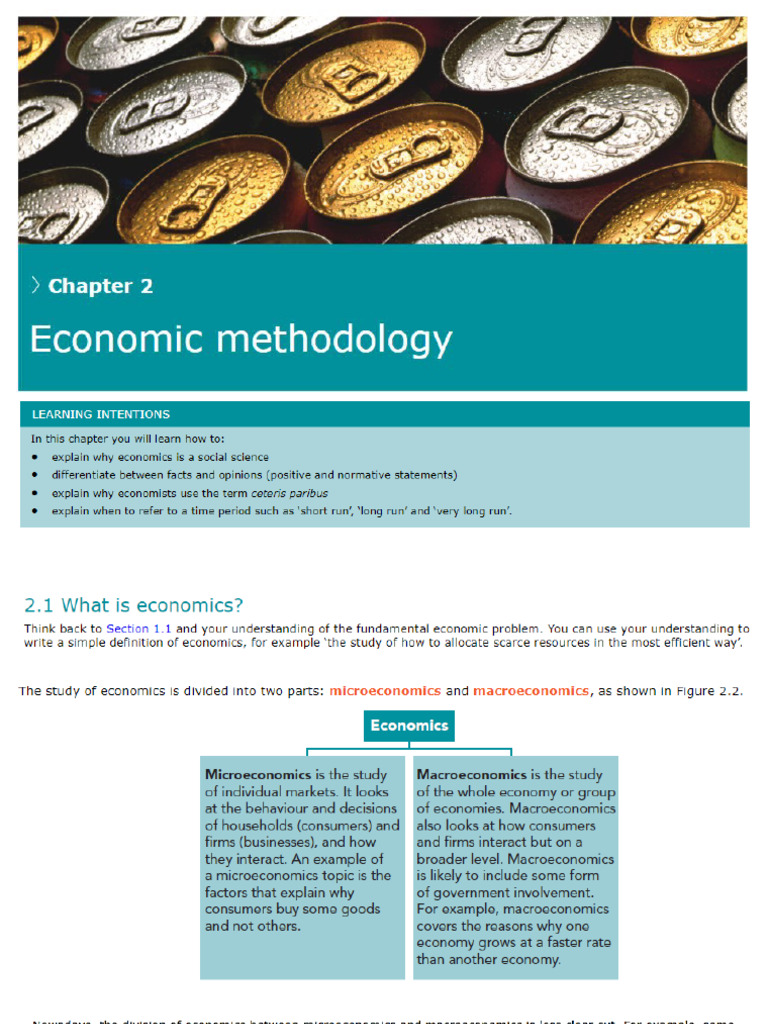 CHAPTER 2. Economic Methodology | PDF