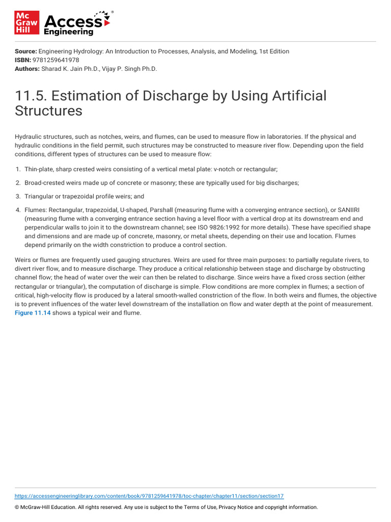 Estimation of Discharge by Using Artificial Structures | PDF | Earth ...