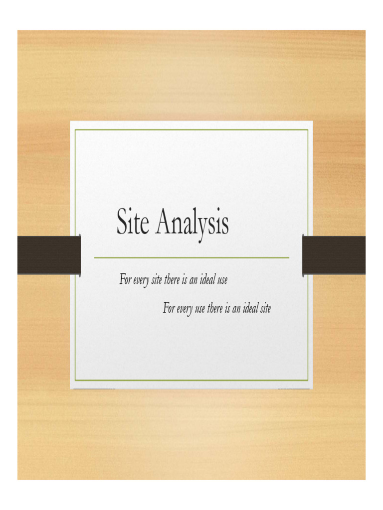 Comprehensive Site Context Analysis | PDF | Earth Sciences