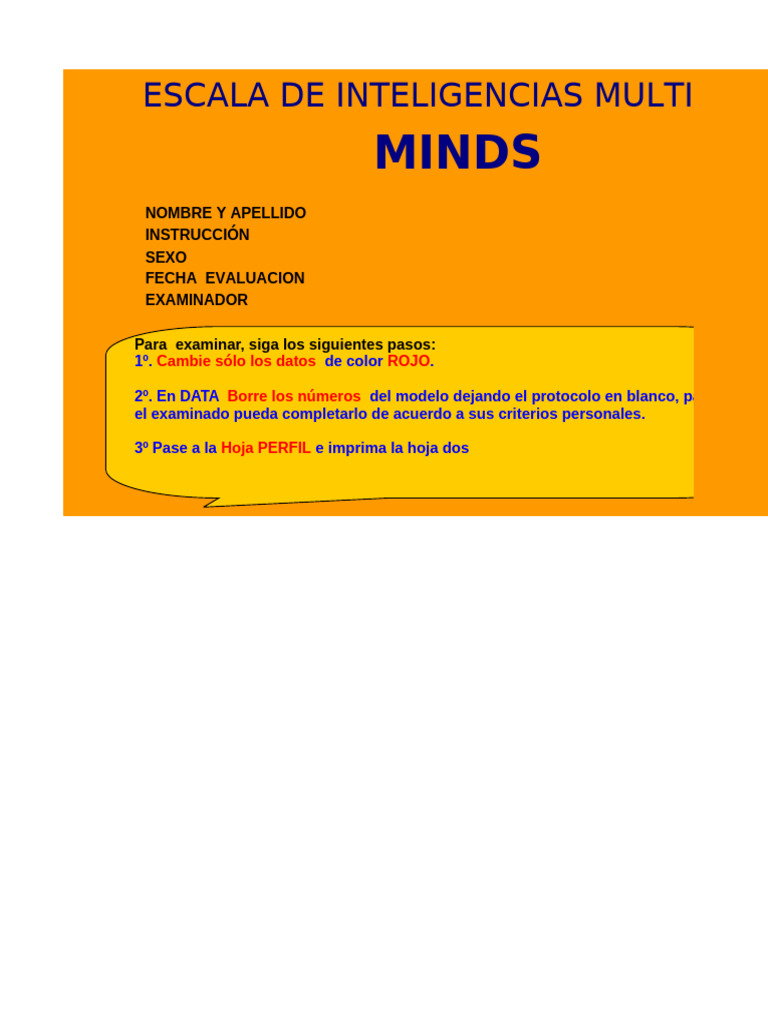 Escala de Inteligencias Múltiples MINDS | PDF | Percepción | Ritmo