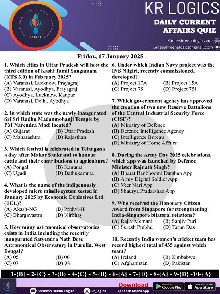 17-Jan-25_Curr.Aff.E_Kaneesh Maths-DS | PDF