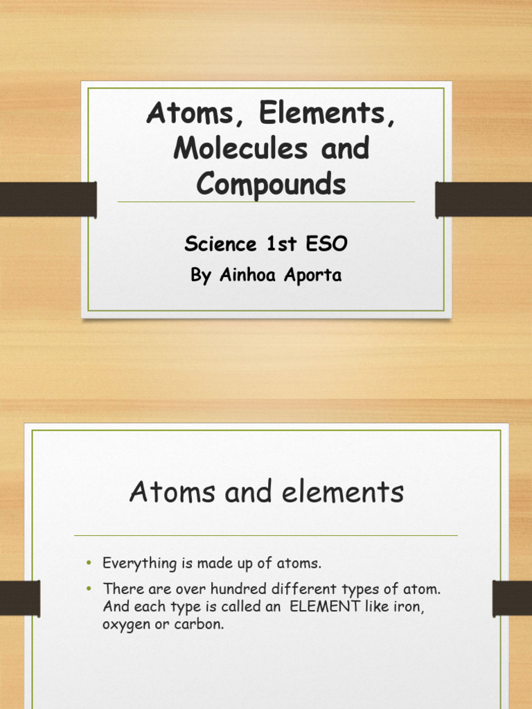 atomselementsandcompounds-150607105658-lva1-app6891 (1) | PDF | Atoms | Chemical Compounds
