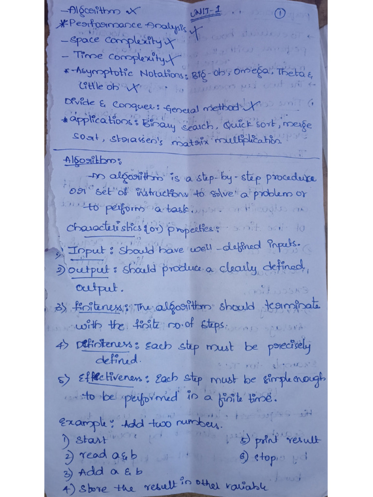 DAA Notes Unit_1 | PDF