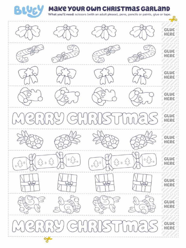 Bluey Christmas24 Garland | PDF