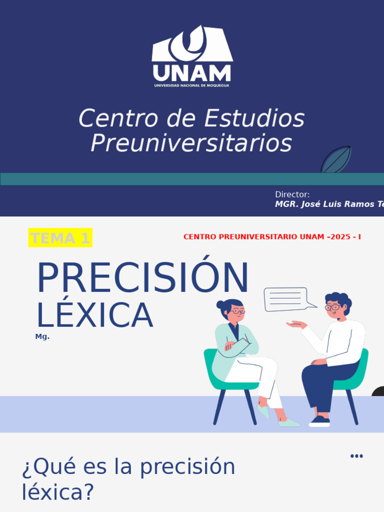 1ra Semana PPT Precision | PDF | Verbo | Química