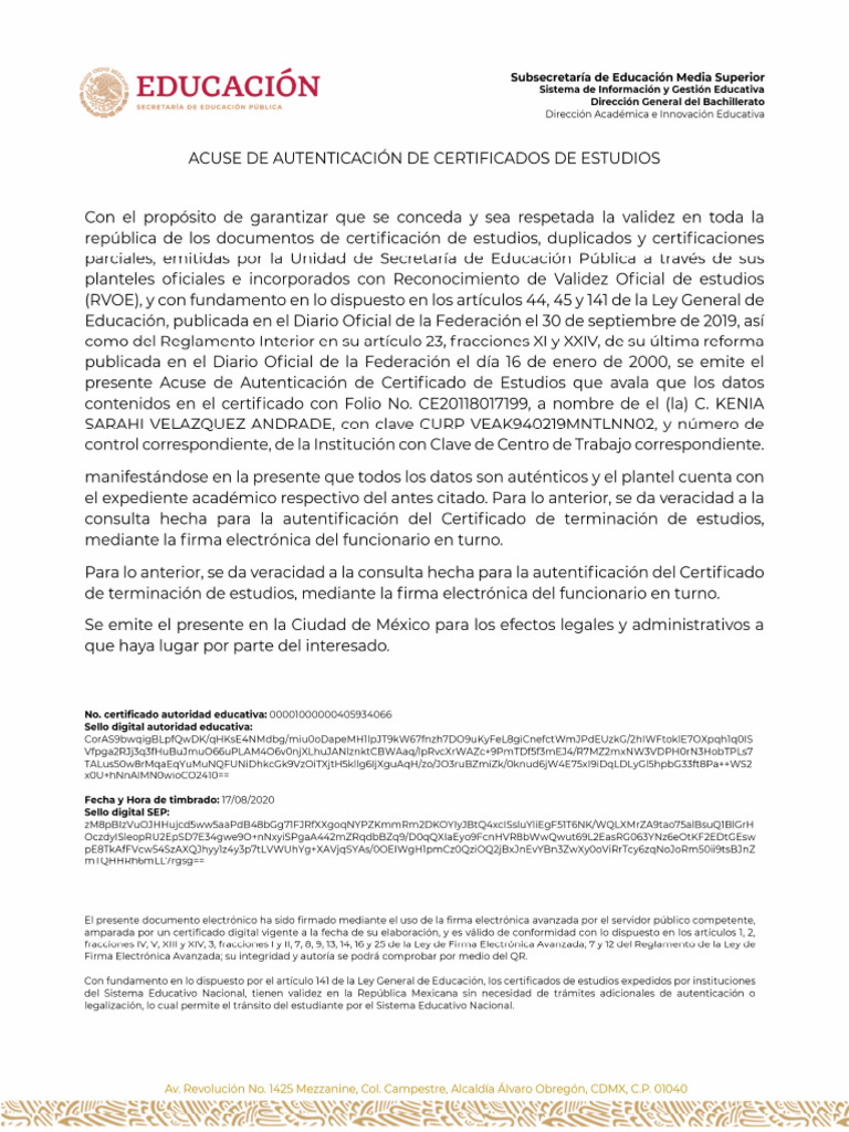 Kenia Sarahi Velazquez Andrade | PDF