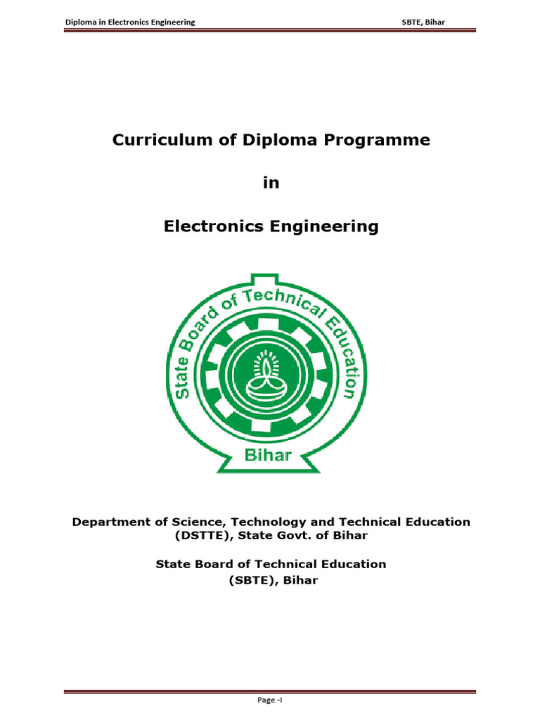 Sbte Syllabus - 21 - 1st Semester - Electronics E - 240821 - 115247 | PDF | Matrix (Mathematics ...