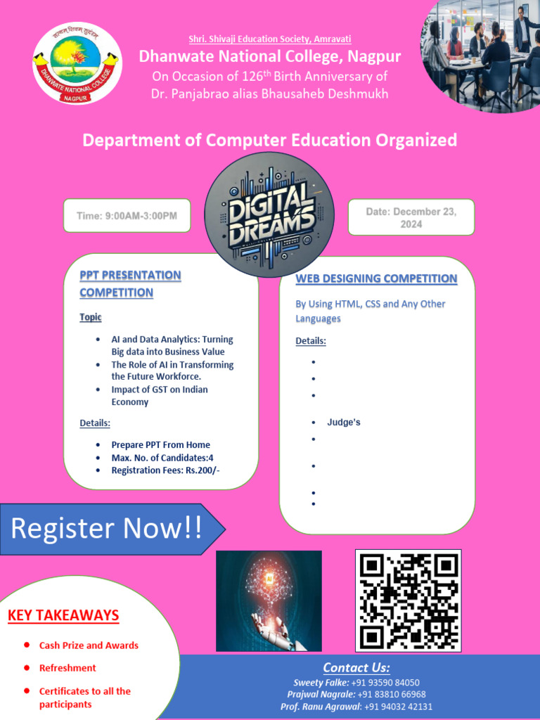 Digital Dreams 2K24-Flyer | PDF | Computer Data | Computing