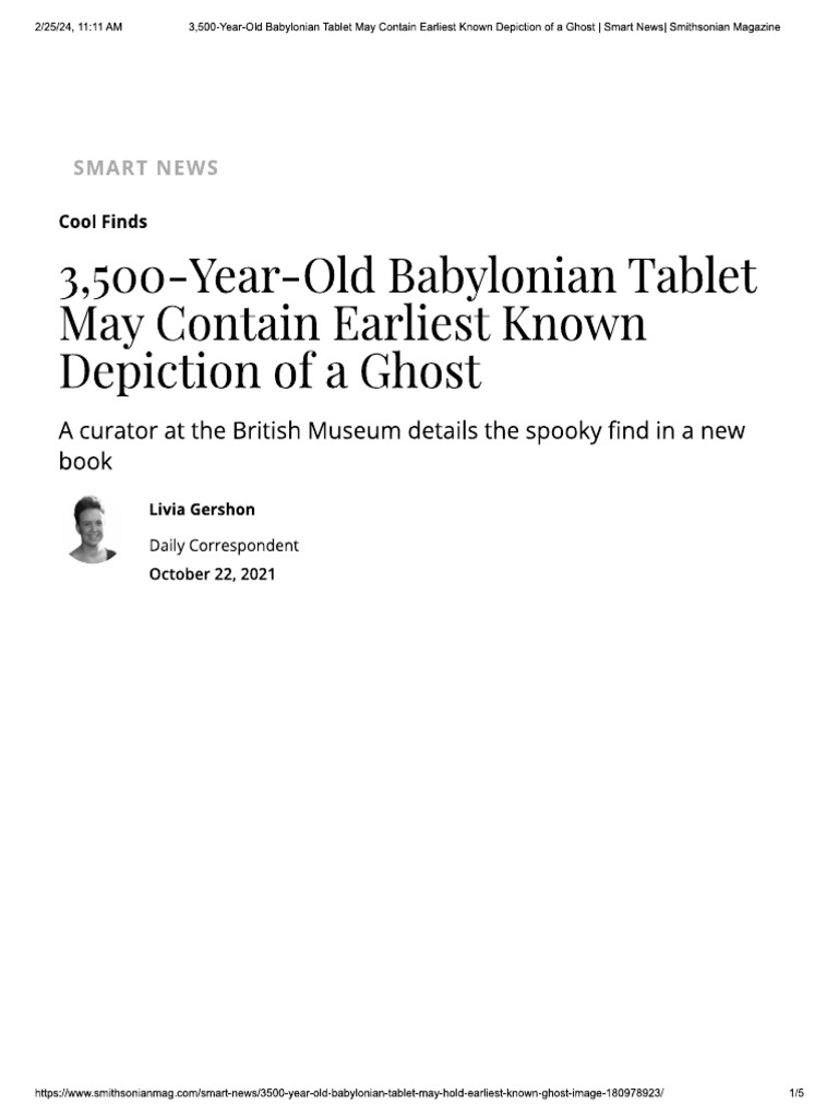 3,500-Year-Old Babylonian Tablet May Contain Earliest Known Depiction ...