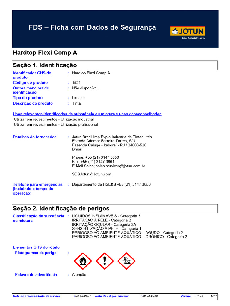Hardtop Flexi Comp A Jotun | PDF | Solubilidade | Celsius