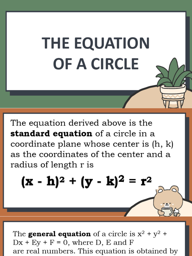 Circle Equation: Standard & General Forms | PDF