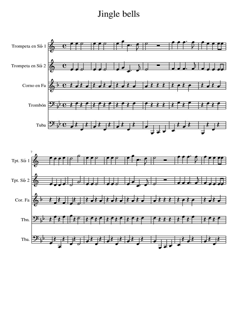 Jingle Bells-Partitura - y - Partes | PDF
