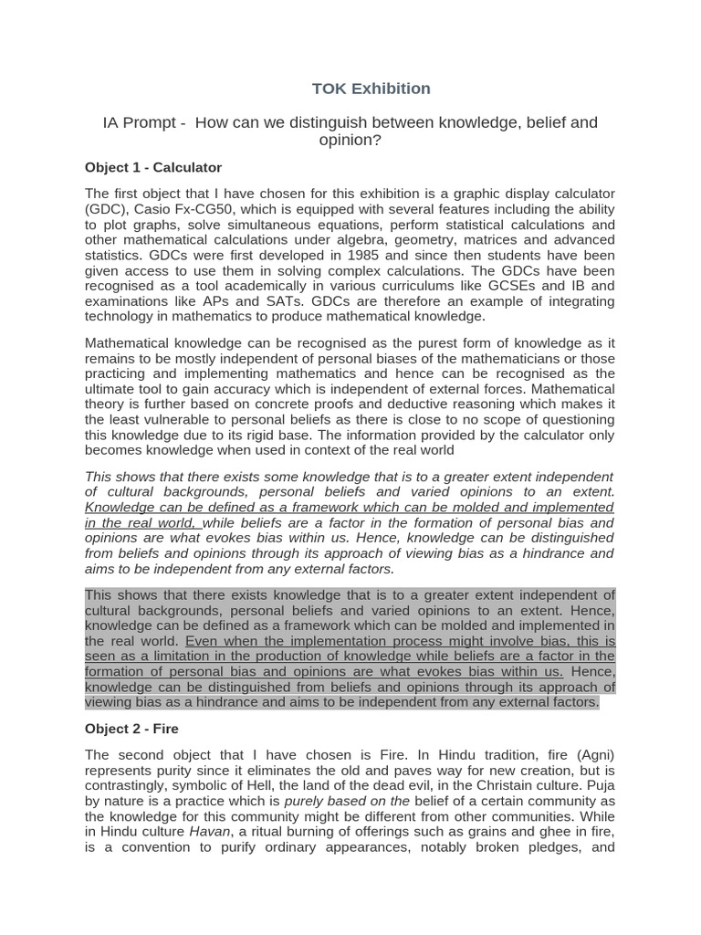 TOK EXHIBITION | PDF | Mathematics | Knowledge