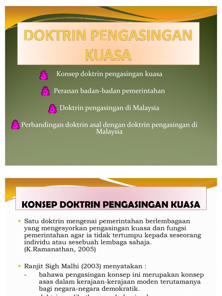Doktrin Pengasingan Kuasa | PDF