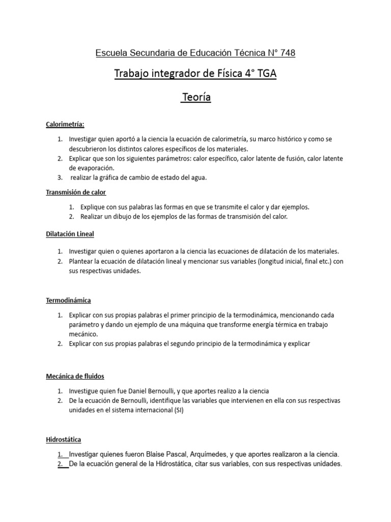 Eze Rios - Trabajo Integrador Fisica. 4 - TGA | PDF