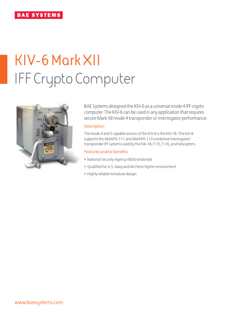 KIV-6+Mark+XII Data+Sheet Web 2 | PDF | Electronics | Computer Engineering