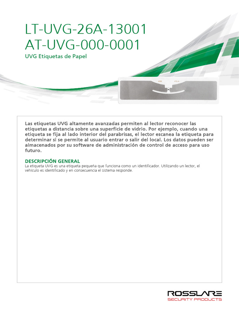 LT UVG 26A 3001 - AT UVG 000 0001 Datasheet v00 070517 Spanish A4 | PDF | Poco | Informática