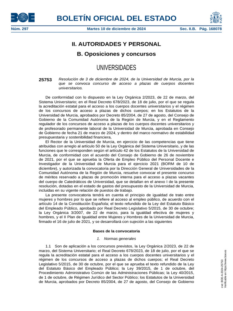 Boe A 2024 25753 | PDF | Documento de identidad | Gobierno