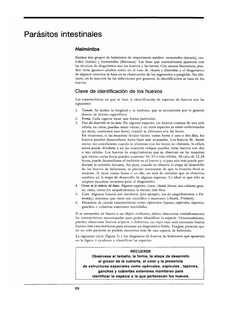 Metodos B Sicos de Parasitolog A M Dica WHO Parte 2 | PDF