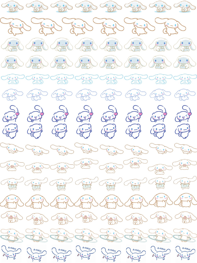 Sticker A4 Cinnamoroll | PDF