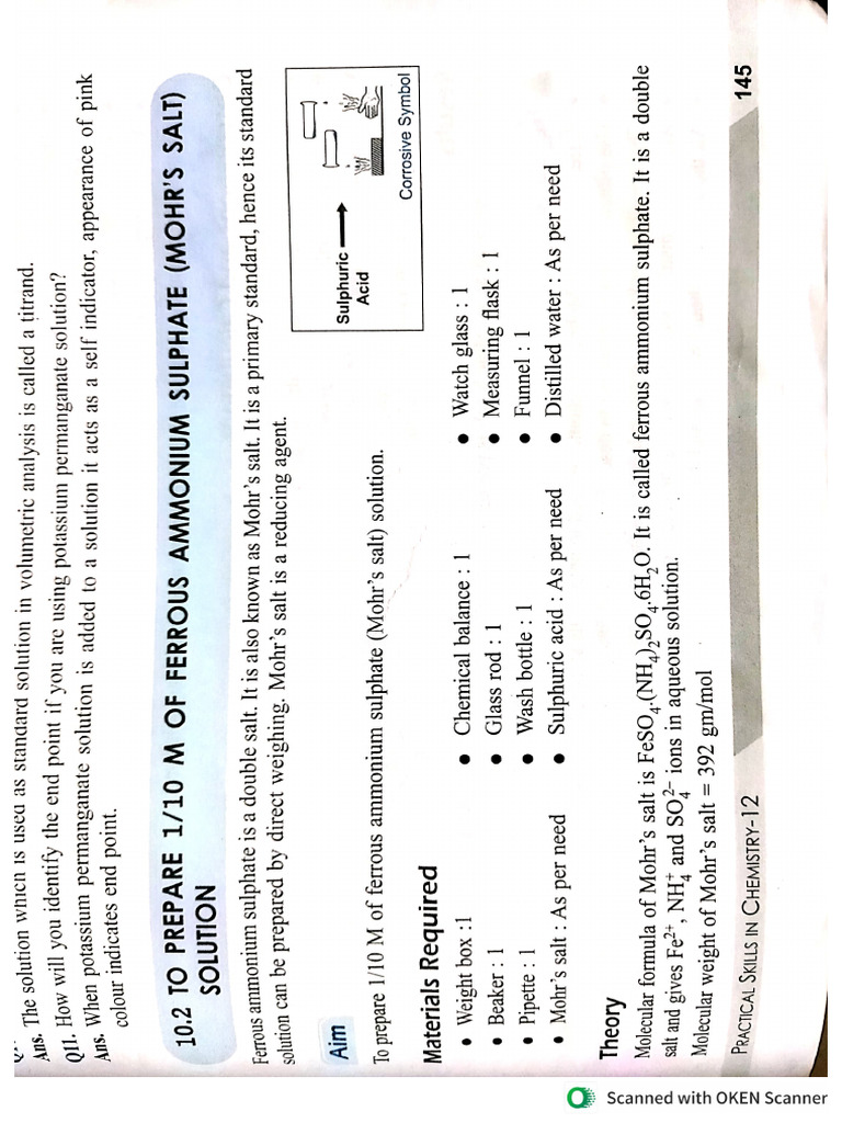 Chemistry practicals | PDF