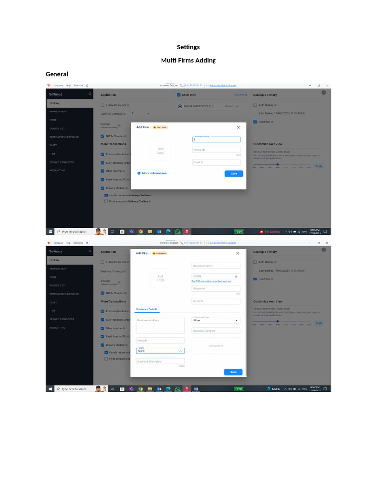 Settings Accounts(1) | PDF