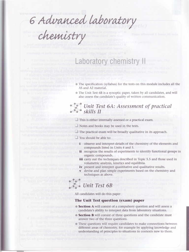 Chemistry Unit 6B Strategy | PDF | Test (Assessment) | Qualitative Research